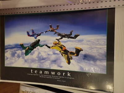 How I Met Your Mother - Teamwork - Sky Dive - 24x36 Motivational Poster ...