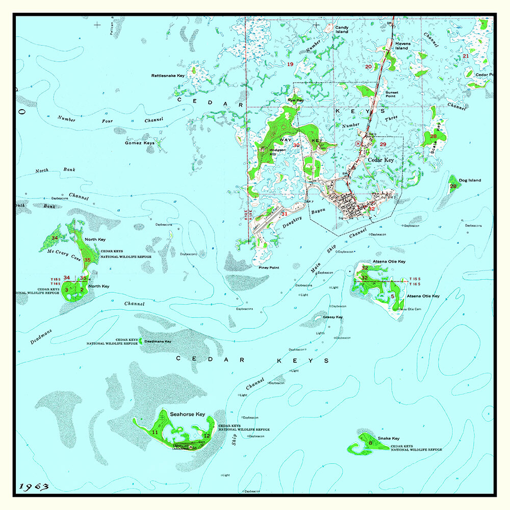 Cedar Florida Map North Florida Marine Map