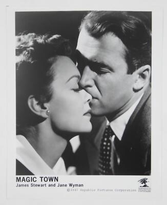 James Stewart Jane Wyman 8x10 Promo Photo B&W Magic Town Movie Jimmy | eBay