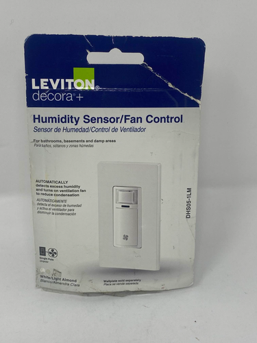 Decora In-Wall Combination Humidity Sensor & Fan Control w/ Light ...