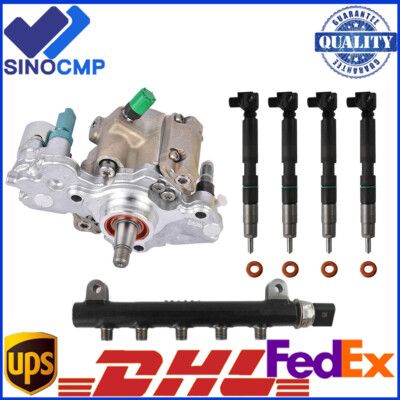 D18 D24 Engine Fuel Injector Pump & Common Rail & Injector Kit For ...