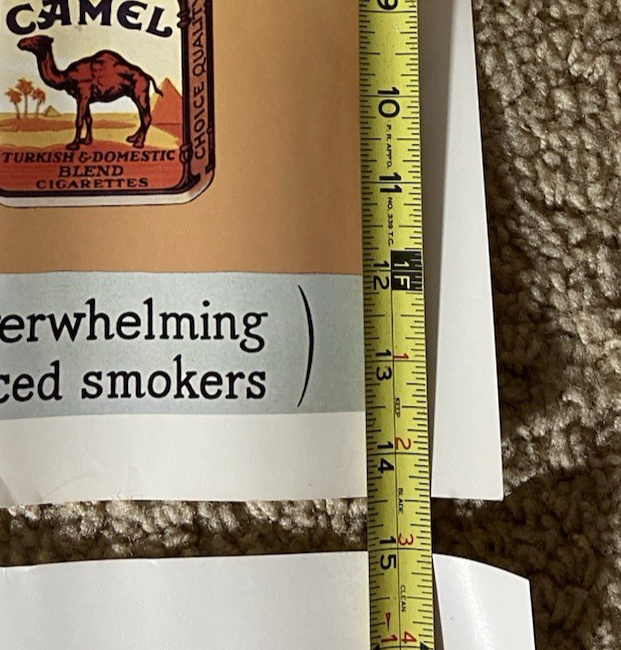 Lot of 3 Camel Cigarettes Advertising Poster 1990's Reproduction ...
