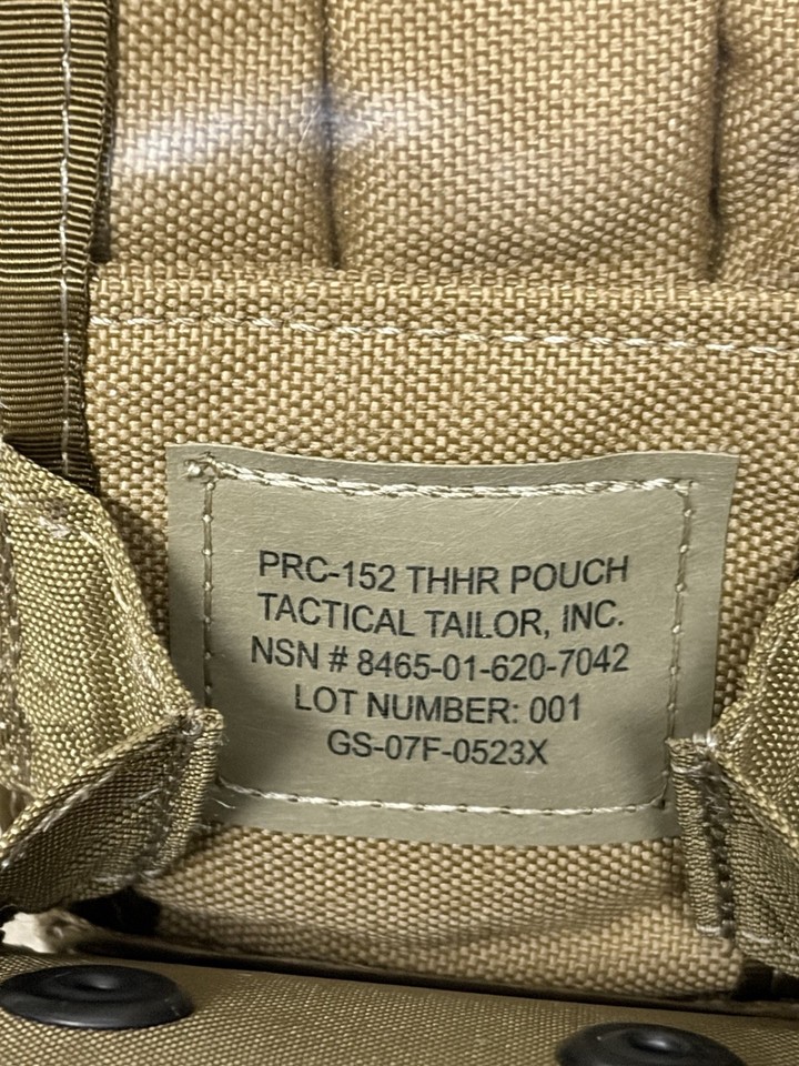 Tactical Tailor PRC-152 THHR Radio Pouch Coyote Brown MOLLE NSN 8465-01 ...