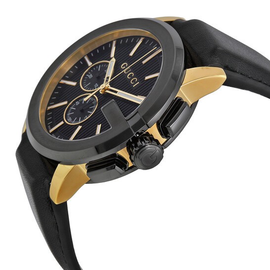 Gucci YA101203 G Chrono Wrist Watch for Men - Black | eBay