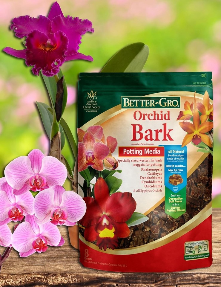 Sun Bulb Company Inc 50180 Better GRO 4-Quart Orchid Bark, Brown (Pack ...