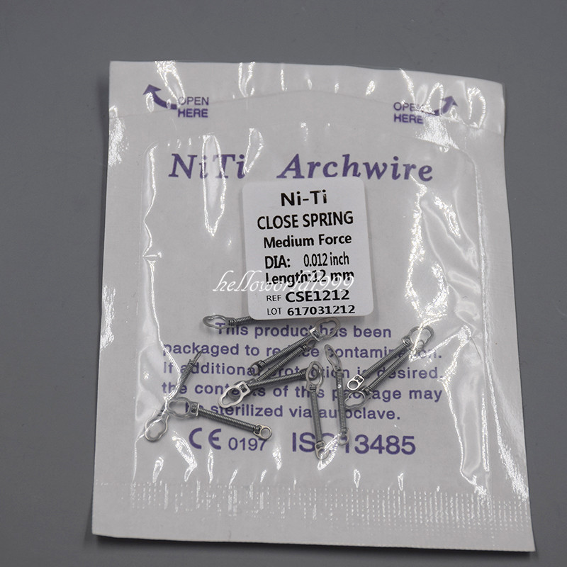 Dental Orthodontic Close Coil Spring NiTi Alloy Medium Force .012" w ...