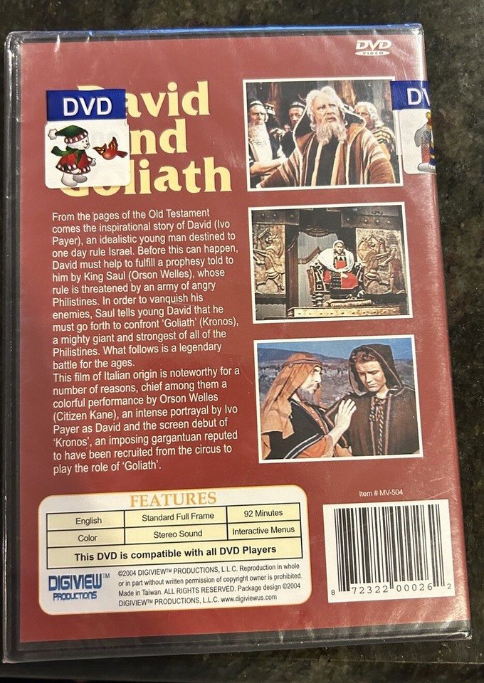 David & Goliath - DVD By Orson Welles,Ivo Payer,Edward Hilton - New | eBay
