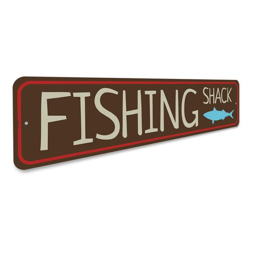 Fishing Shack Sign, Beach Street Sign, Metal Fish Lover Metal Wall ...