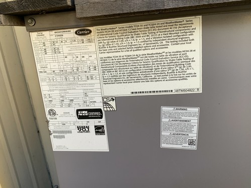 Carrier 48HC Gas/Electric Single-Packaged 6 TON Rooftop Unit ...