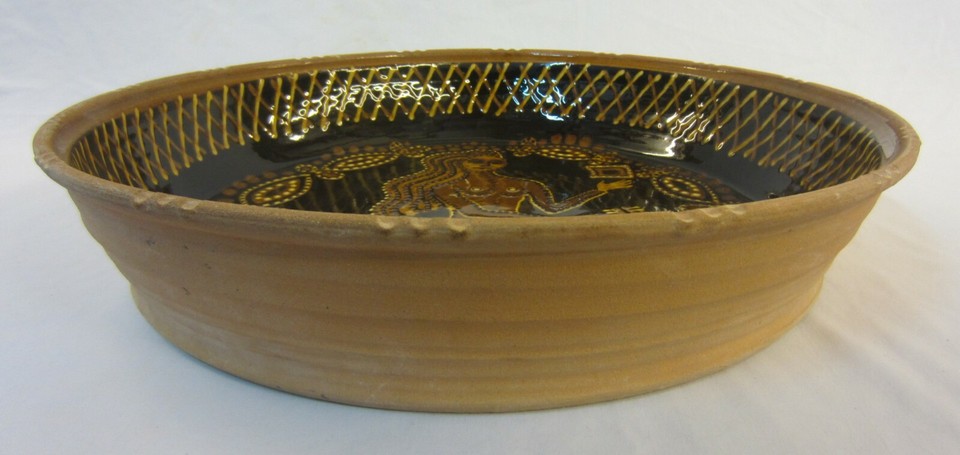 Large Slipware Mermaid Charger / Alan Frewin / Millhouse Pottery / 1973 ...