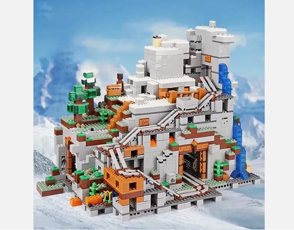 Minecraft The Mountain Cave building Bricks Set MOC 21137 (2688 Pcs ...