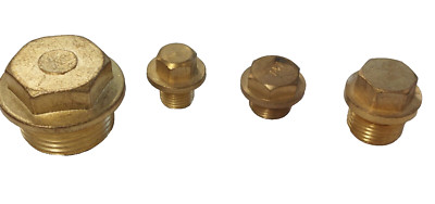 Brass BSP Thread Oil Drain Plug Bolt Hollow Beaded Sump Pan Screw ...