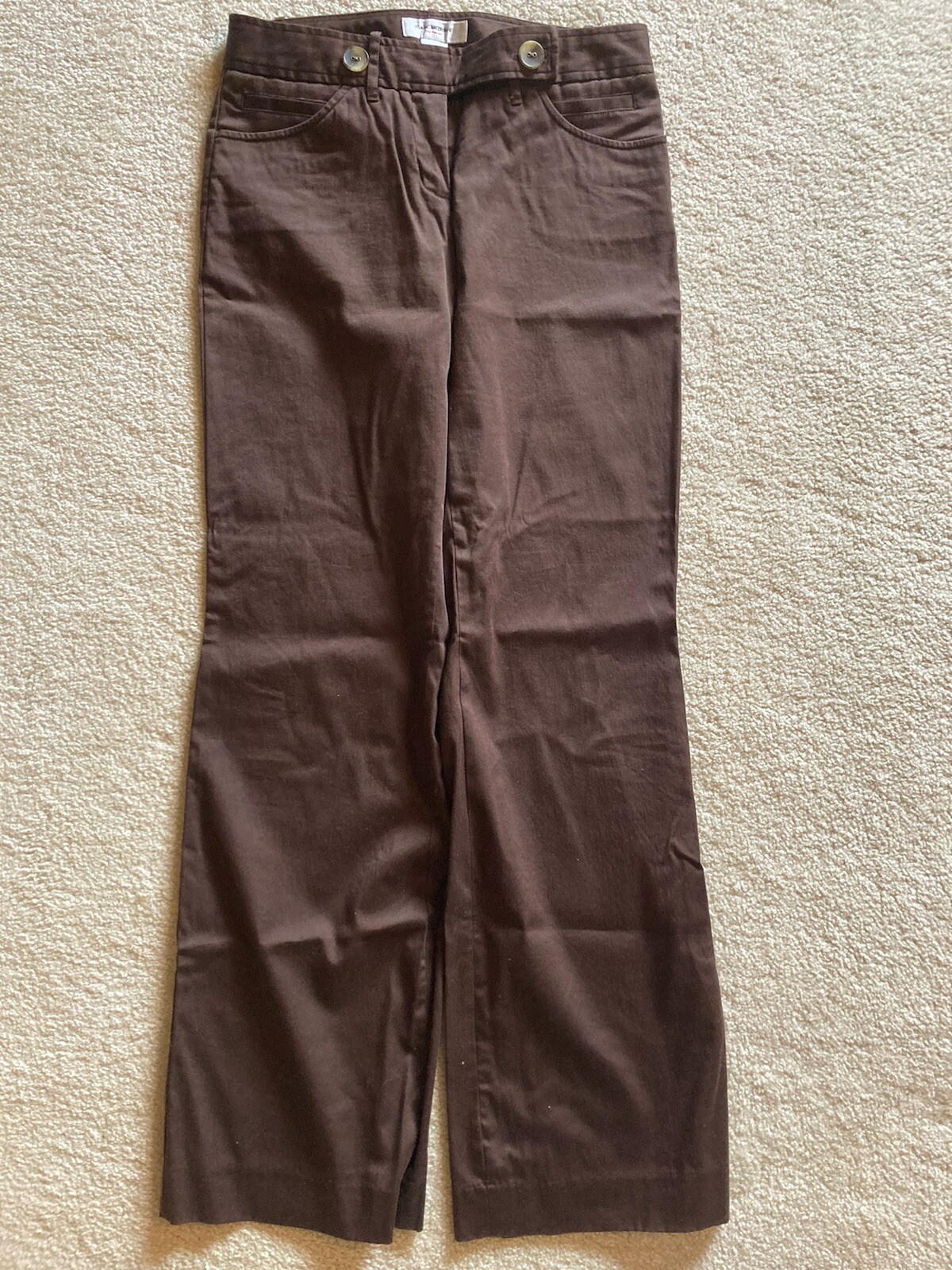 Women’s Dark Brown Dress Pants Boot Cut Slacks 4 | eBay