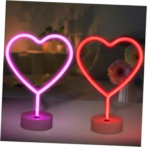 2 Pack Neon Signs, LED Pink Neon Sign Battery Operated or USB Powered ...