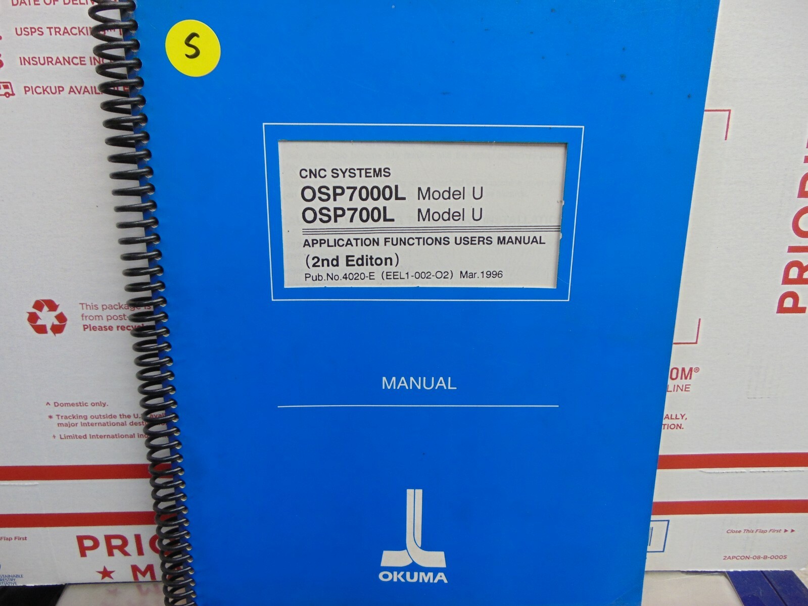 OKUMA OSP700L OSP7000L MODEL U APPLICATION FUNCTION USERS MANUAL 4020-E ...