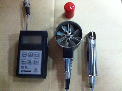 OMEGA HH-30 DIGITAL ROTATING VANE ANEMOMETER with 1" and 2.75" vane ...
