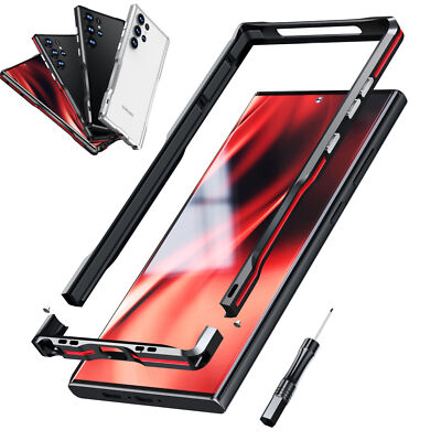 Aluminum Metal Bumper Frame Phone Case For Samsung Galaxy S25 Ultra S24 ...