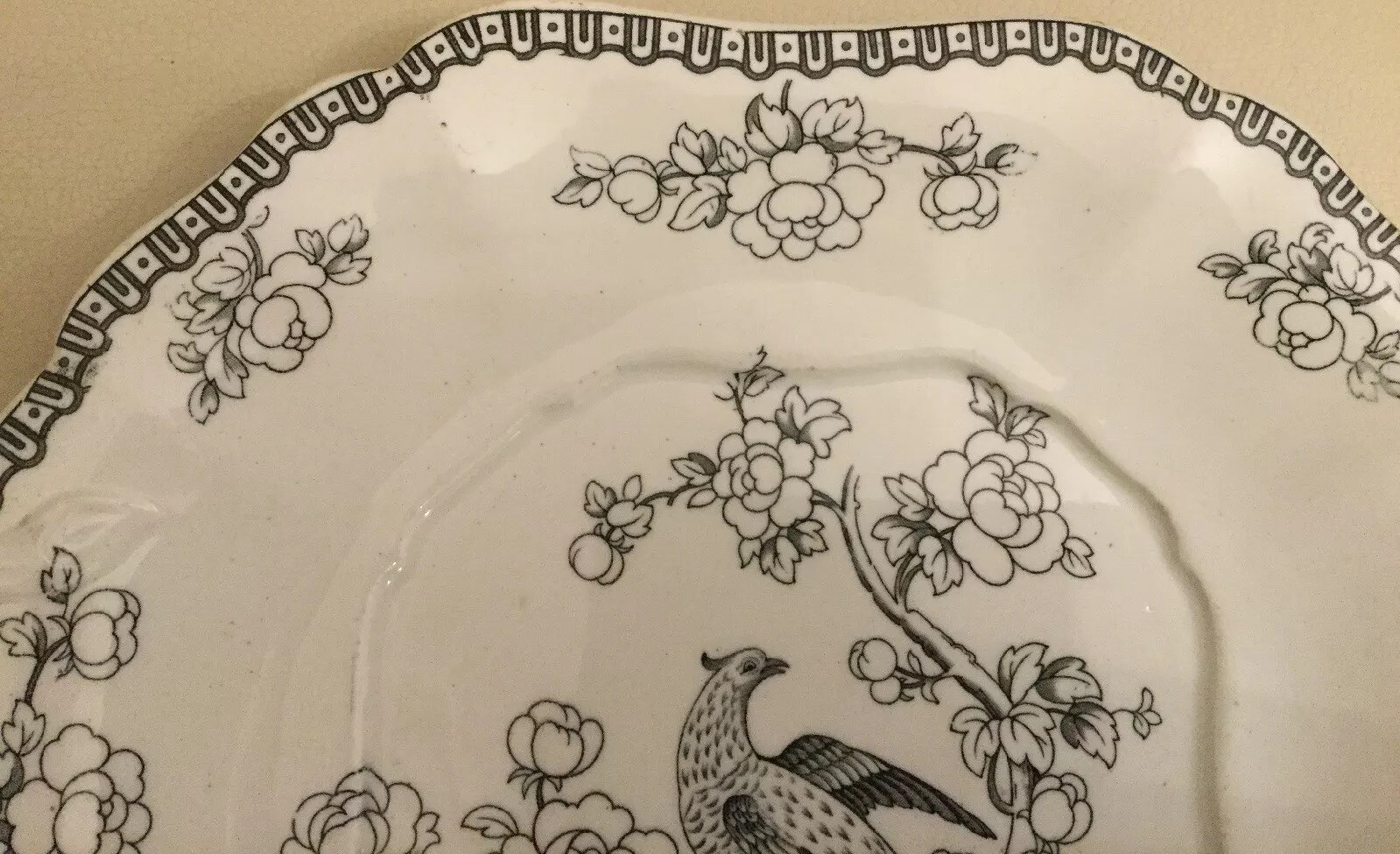 Antique Pheasant Serving Plate By F Winkle & Co Whieldon Ware-Rare Grey ...