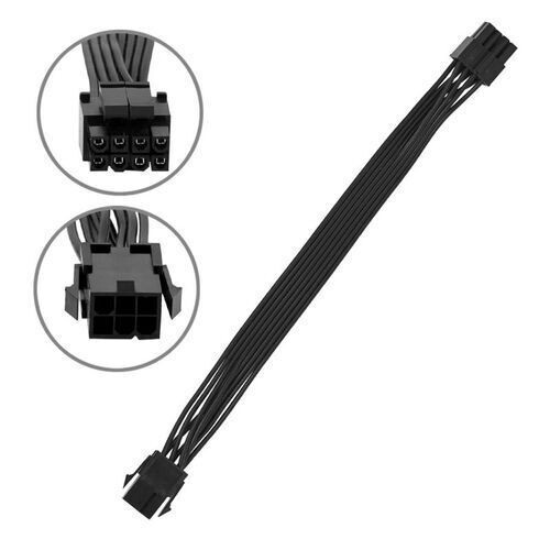 Power Supply Adapter Cable GPU 6pin Female to CPU 8pin Male 6pin to ...