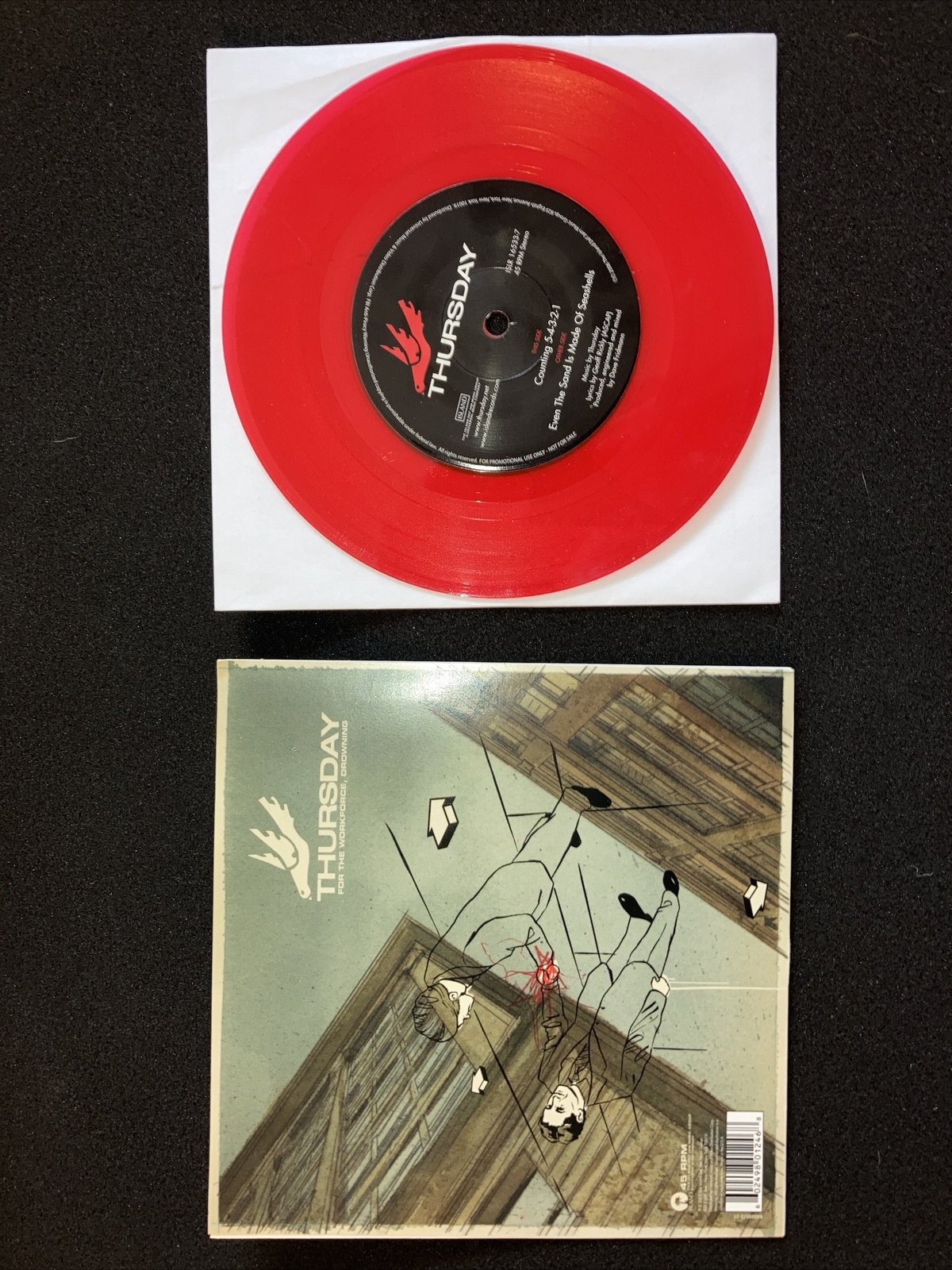 THURSDAY THRICE 7" CLEAR VINYL RED LOT (2) Counting 54321 RARE ...