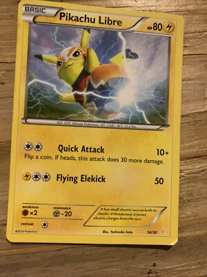 Pikachu Libre (14 - Non-Holo) 14/30 XY Trainer Kit: Pikachu Libre ...
