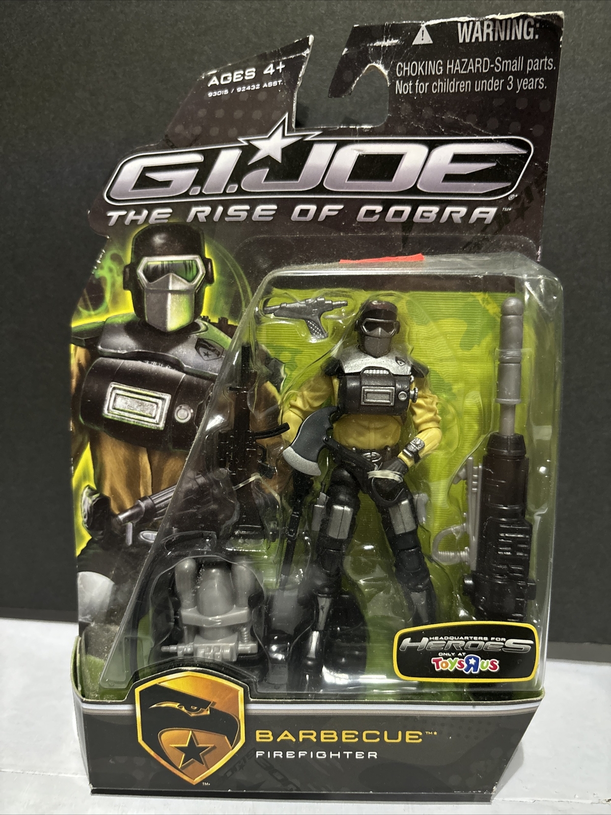 GI Joe The Rise of Cobra FireFighter Barbecue Figure Toys R Us ...