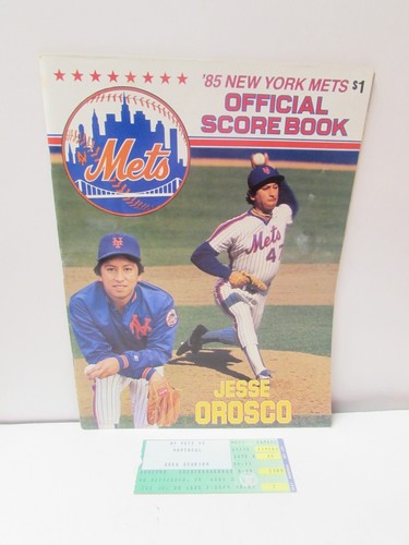 July 30, 1985 New York Mets Official Score Book vs Montreal Expos ...