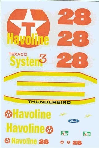 Checkered Flag #28 Havoline 1992-Davey Allison Nascar decal | eBay