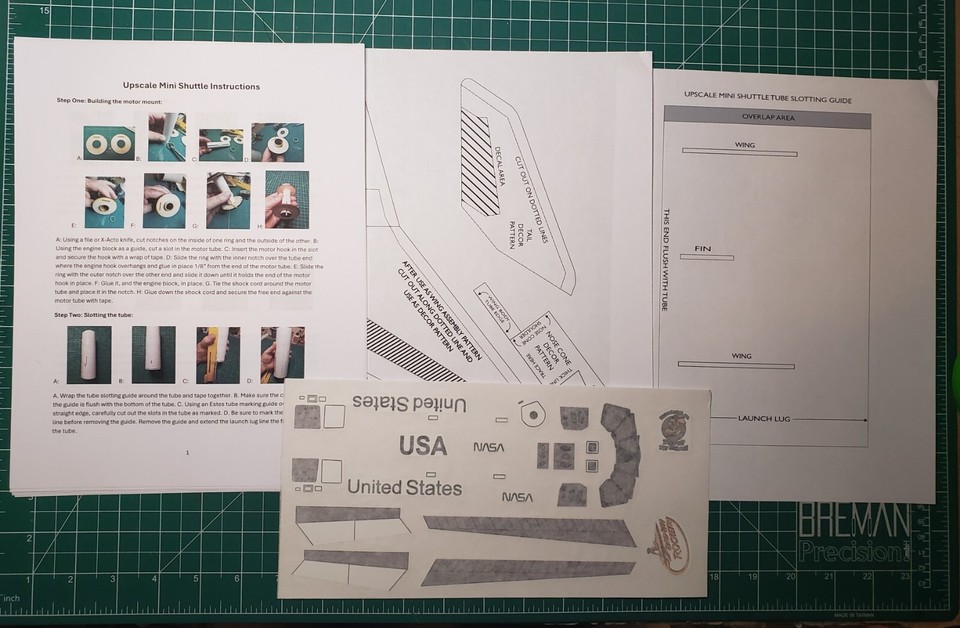 Upscale Estes Mini Shuttle #1391 Flying Model Rocket kit 2.6 dia, 14in ...