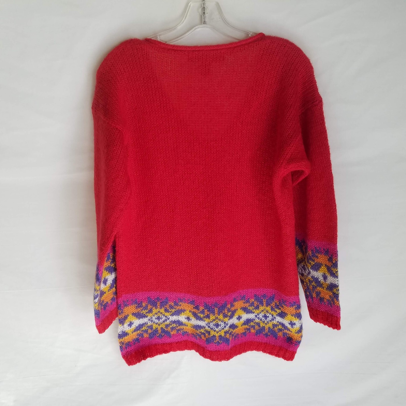 Vintage One Step Up Womens Mohair Acrylic V-Neck Knit Pullover Sweater ...