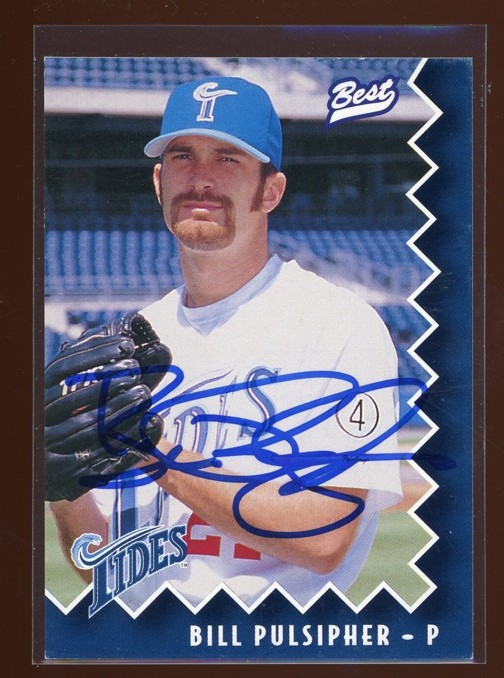 1997 Norfolk Tides BILL PULSIPHER Signed Card autograph AUTO METS ...