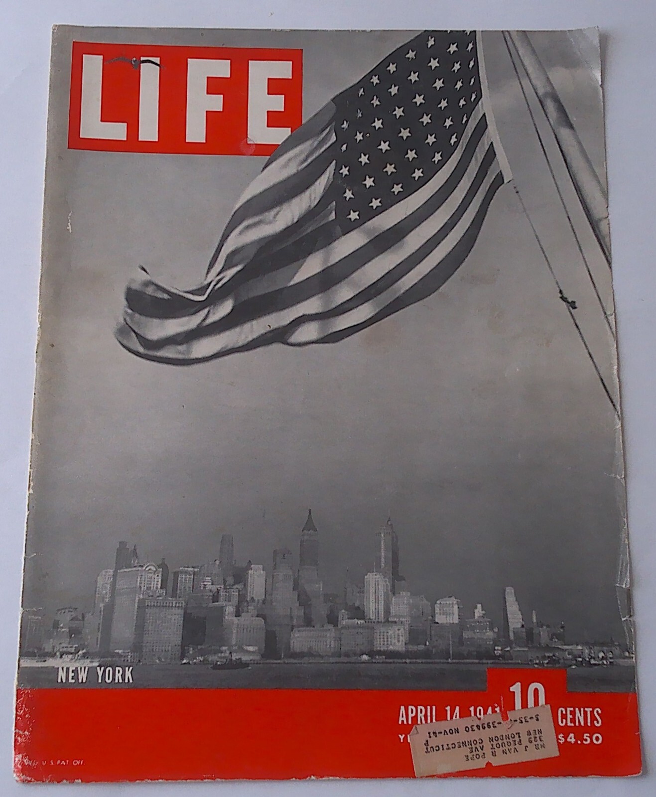 Life Magazine ( New York ) COVER ONLY April 14, 1941 | eBay