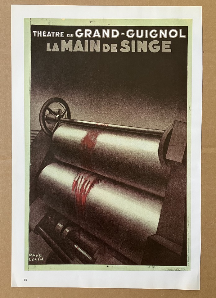 Vintage Paul Colin Print of "Grand Guignol - La Main de Singe" Poster ...