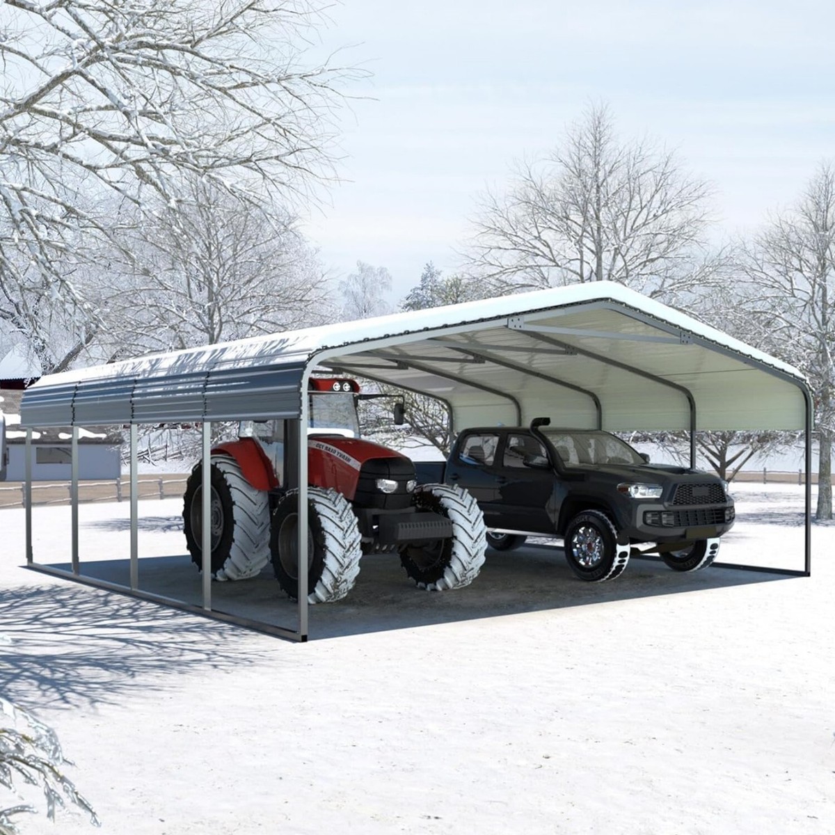 Compact Car Portable Carport Small Metal Carport, Small Metal Carport