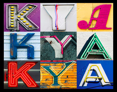 KYA Name Poster featuring photos of actual sign letters | eBay