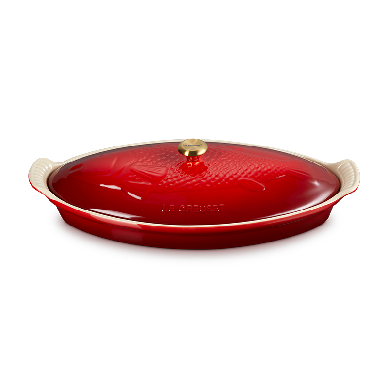 Le Creuset Fish Baker Cerise | eBay