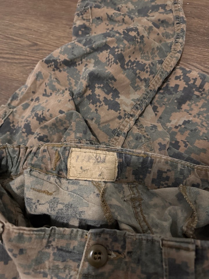 USMC Woodland Digital MARPAT FROG COMBAT CAMO PANTS Small-Medium ...