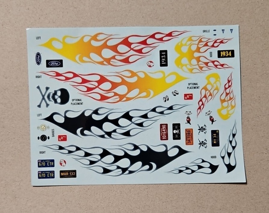 AMT 1/25 1934 FORD 5-WINDOW STREET ROD DECAL SHEET | eBay