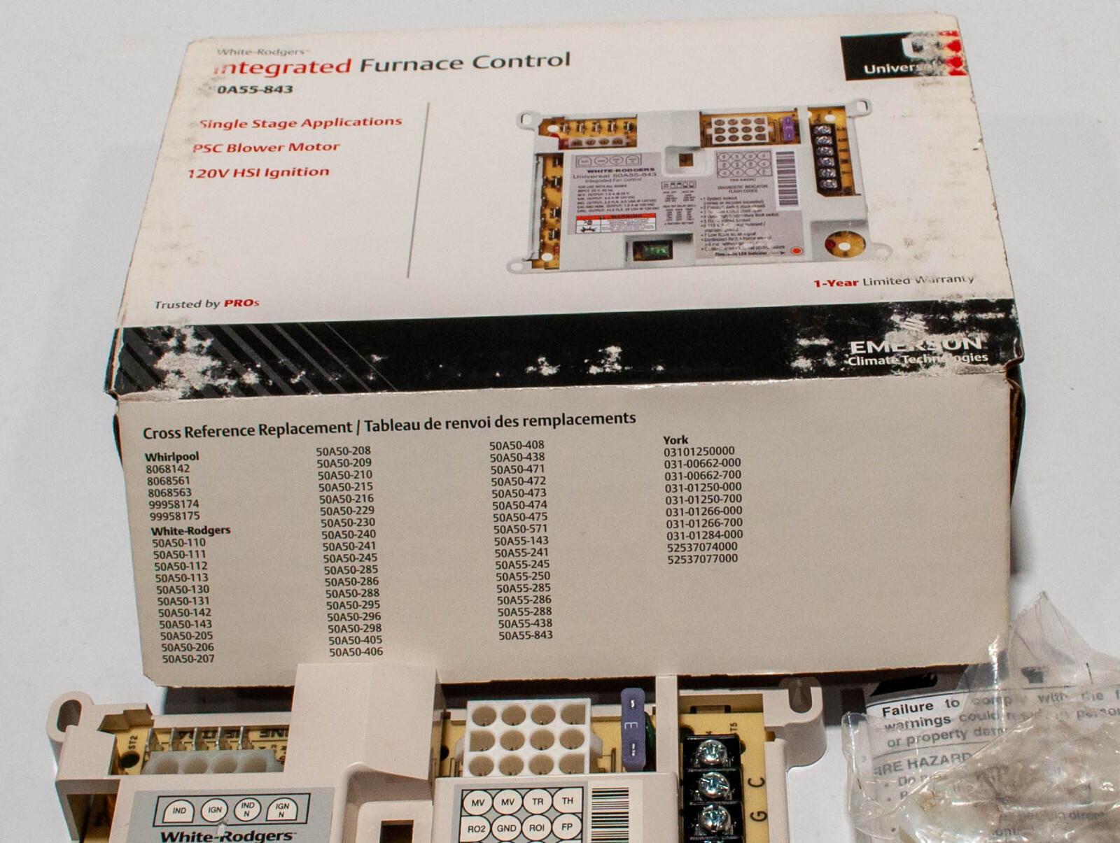 White Rodgers 50A55-843 Integrated Furnace Control Board | eBay