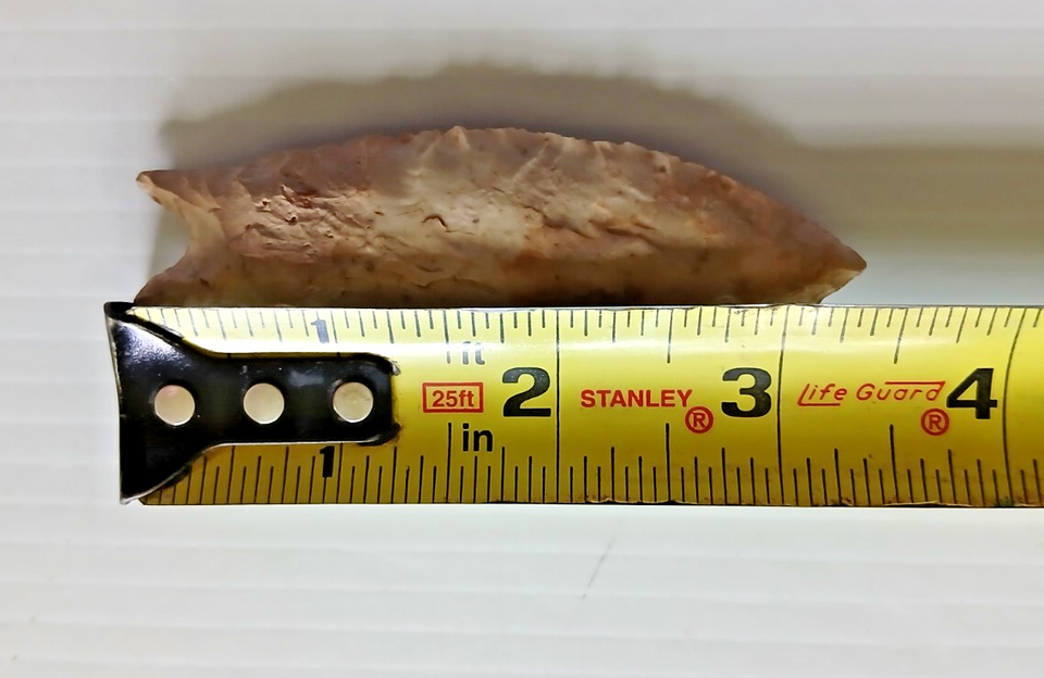 Paleo Native American Indian 3 5/16" Fishtail Point Arrowhead Howard Co ...