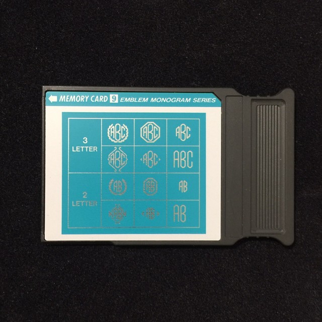Janome Embroidery #9 Alphabet Emblem Monogram Series Memory Card for ...