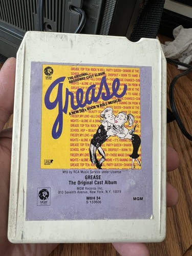 Grease Broadway Original Cast 8 Track Tape ~ Refurbished & Play Tested ...
