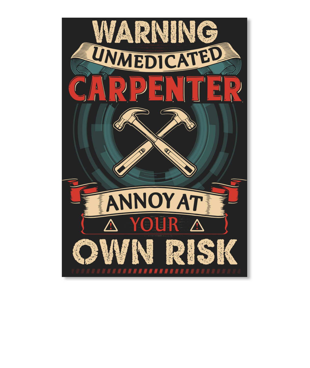 Teespring Carpenter Sticker - Portrait By Epic Professions | eBay