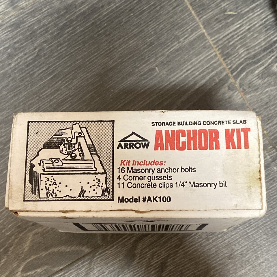 Arrow Shed AK100 Concrete Anchor Kit New In Box | eBay