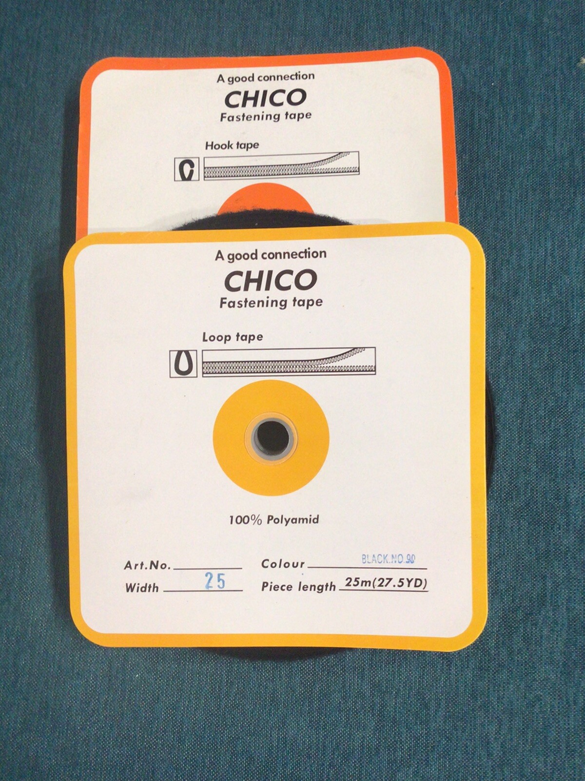 Hook & Loop Sew In Chico Brand 25mm Black 25mts each side | eBay