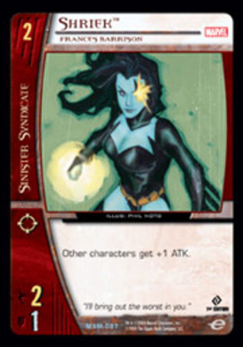 VS System: Shriek, Frances Barrison - Foil [Played] Marvel Web of ...