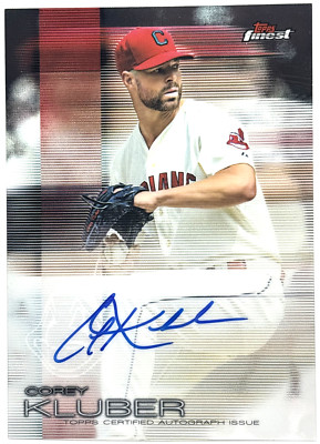 2016 Topps Finest - Corey Kluber - On Card Autograph - Indians ...