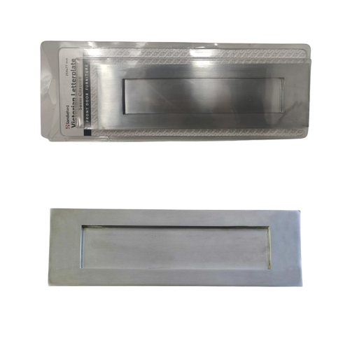 Sandleford Victorian Satin Chrome Front Door Letter Box Letterplate ...