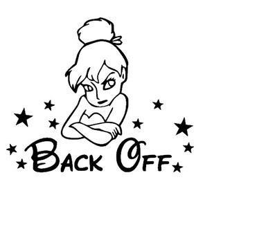 back off girl vinyl car sticker, decal, window oracal 651 | eBay