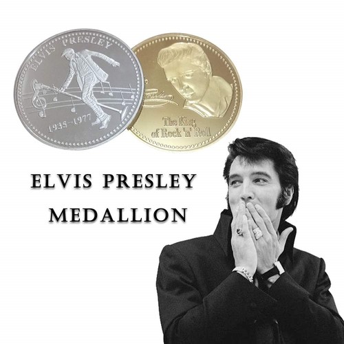 Elvis Presley Commemorative Silver Medallion 1935-1977-The King of N ...